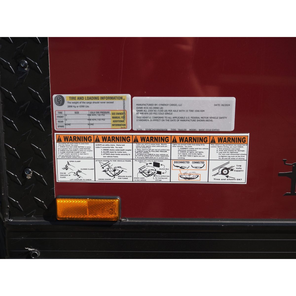 24′ Red Cargo Trailer - Affordable Rentals
